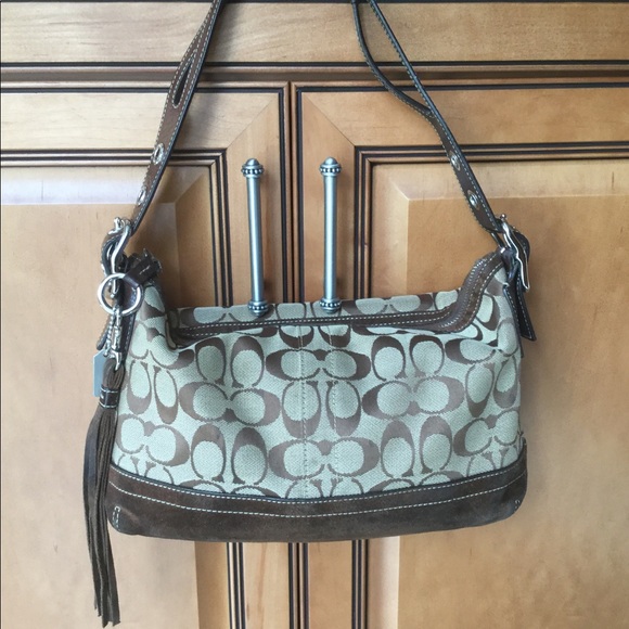 Coach | Bags | Coach Insignia Cs With Brown Suede Bottom And Detachable ...